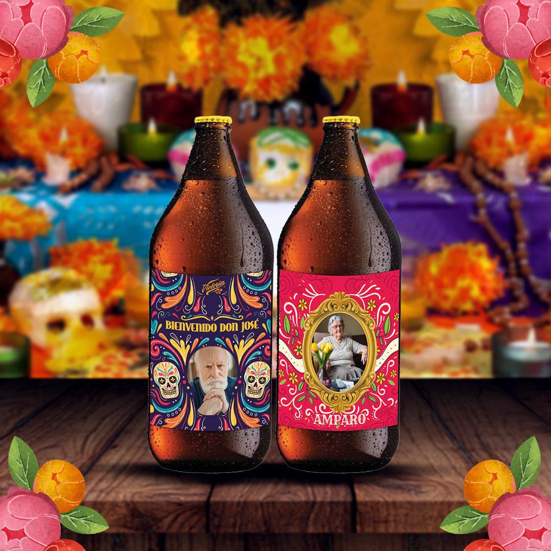 Etiquetas para Caguama Caguamita Refresco Sodas Dia de muertos Cervezas ...