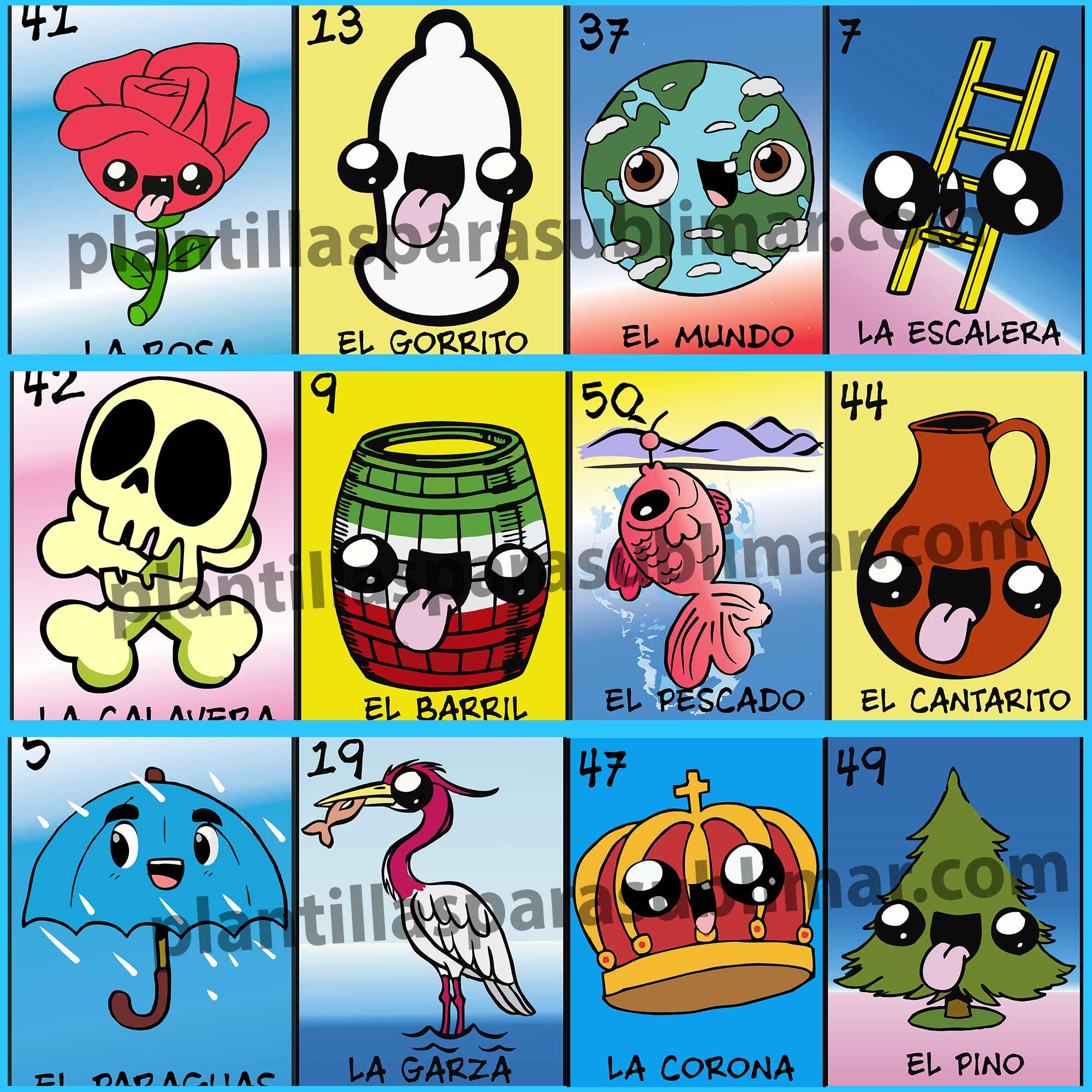Lotería mexicana Animada + Lotería Clasica,108 Diseños Excelente ...