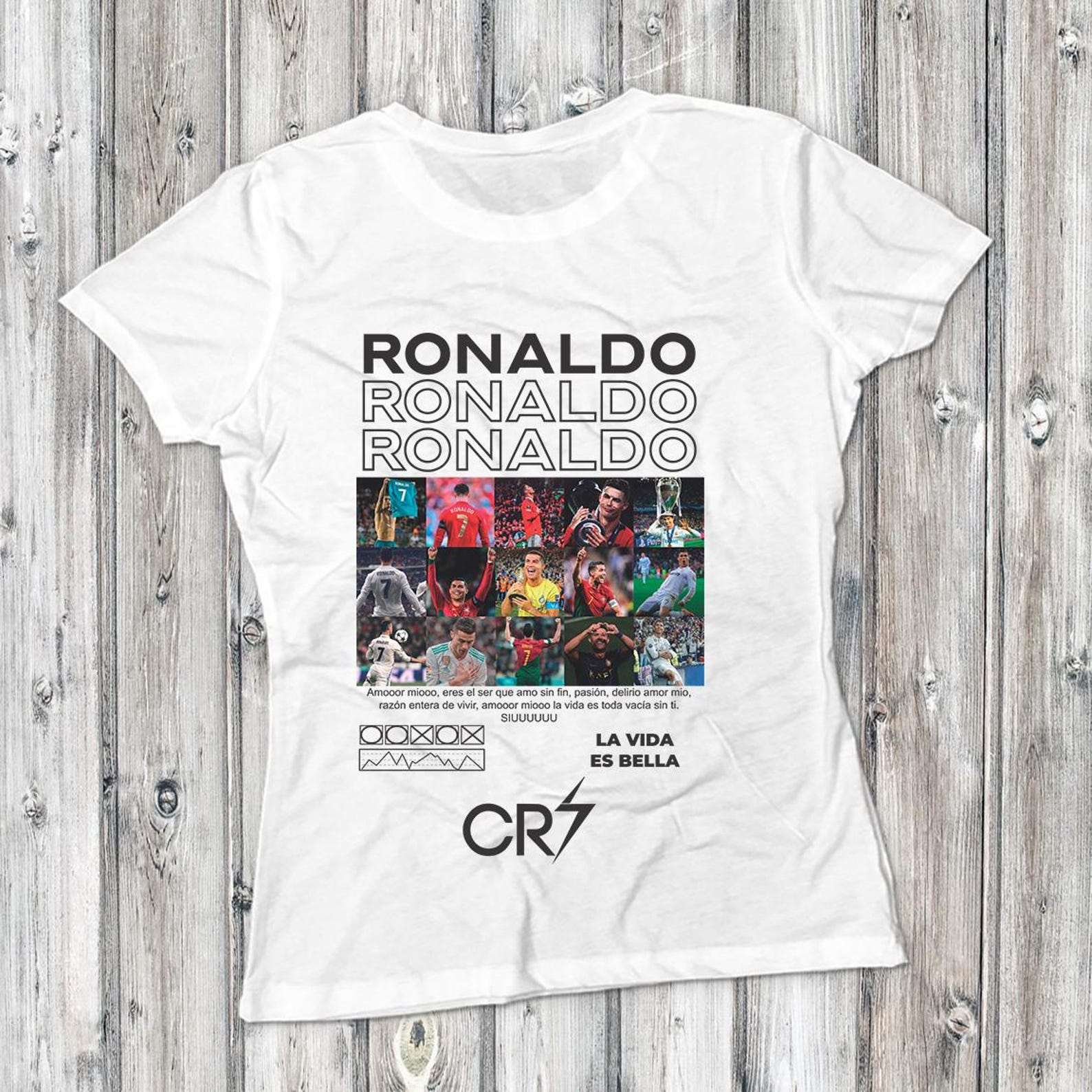 Cristiano Ronaldo CR7 Designs Sublimation DTF Printing T-shirts ...