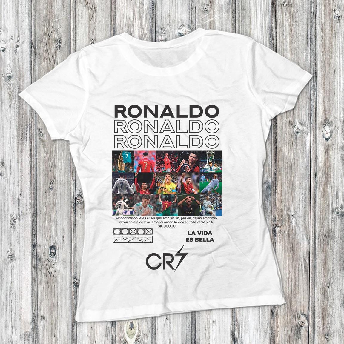 Cristiano Ronaldo CR7 Designs Sublimation DTF Printing T-shirts ...