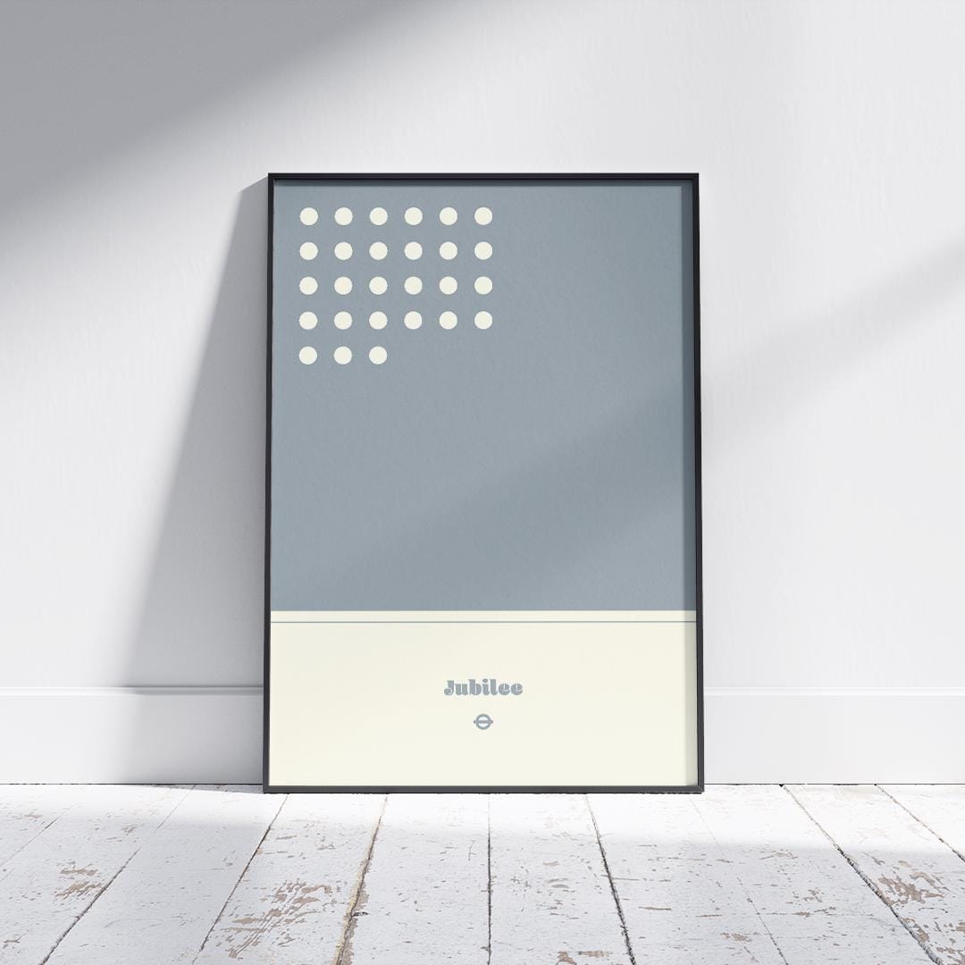 Jubilee Line Tube Poster Minimalist London Transport Digital Download ...