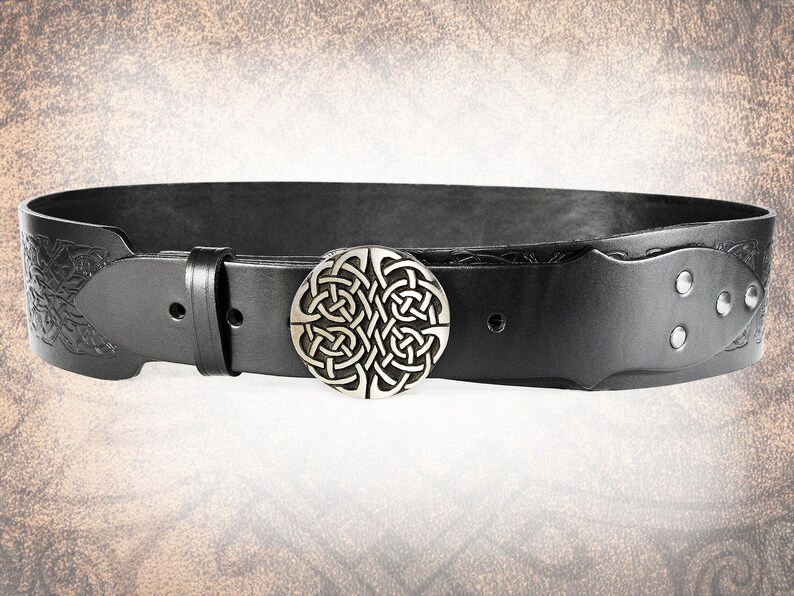 Handmade Leather Kilt Belt Celtic Kilt Belt Black Kilt - Etsy