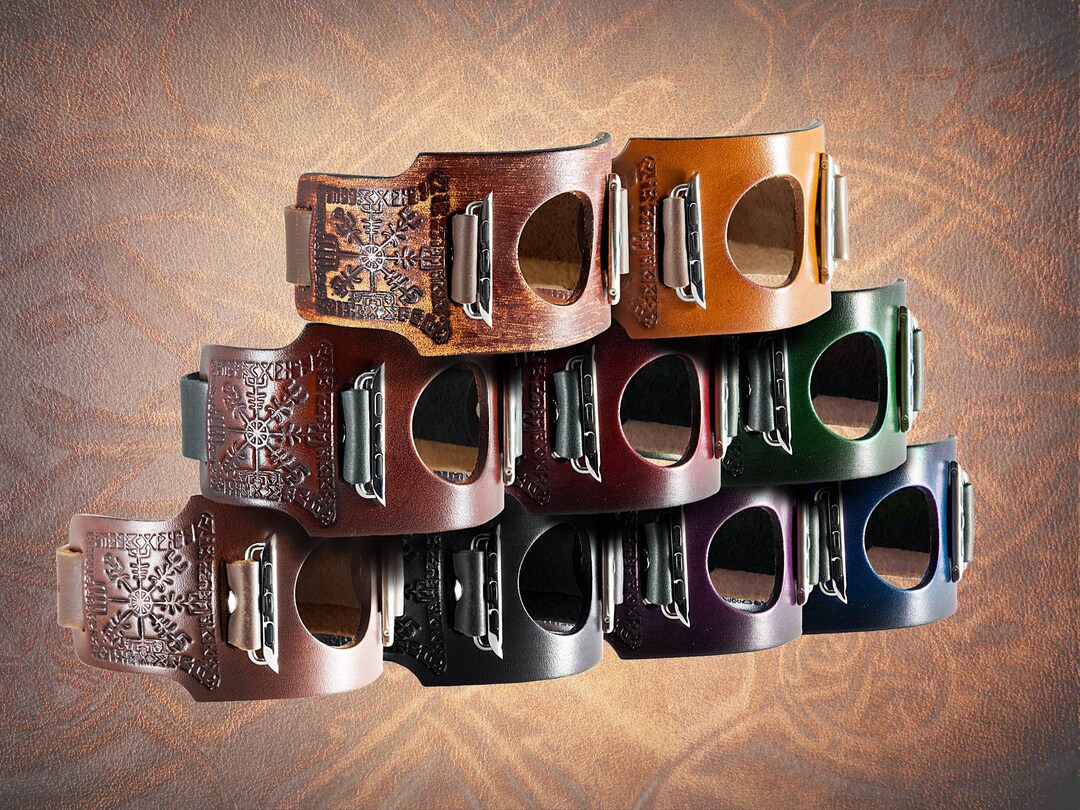 Norse Waymark Compass (vegvisir) - Handmade Apple Watch Cuff Samsung ...