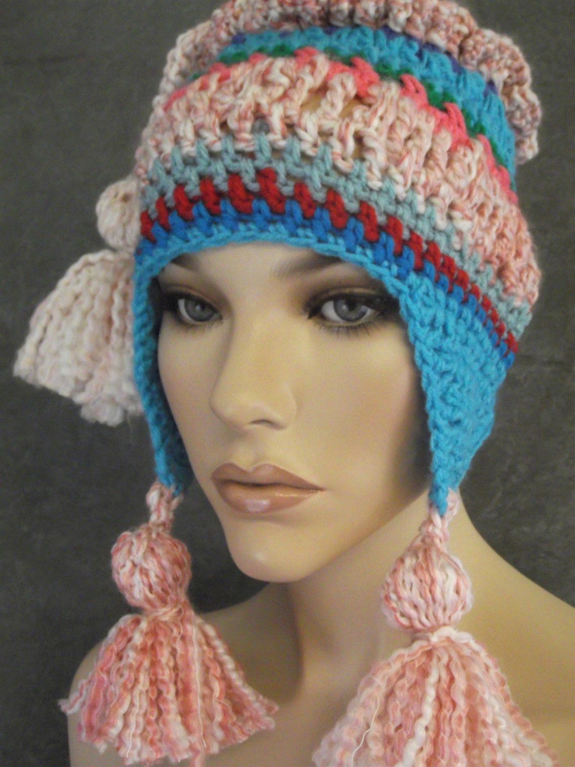OOAK Crochet Cap, Women, Winter,accessories, Chullo-style, Teens, Girls ...