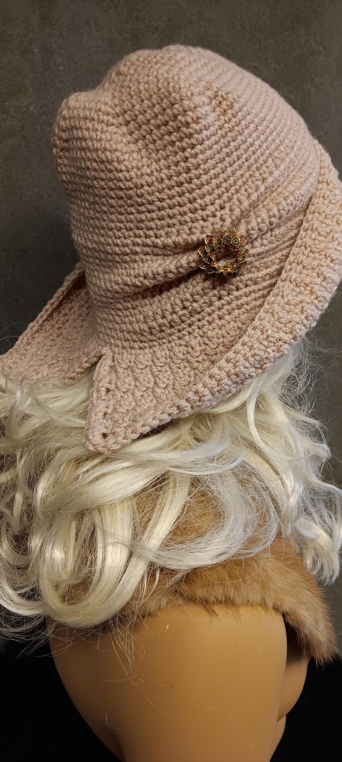Crochet Hat, Pink,vintage Style,cloche, 1920's Style, Boho, Hippie ...
