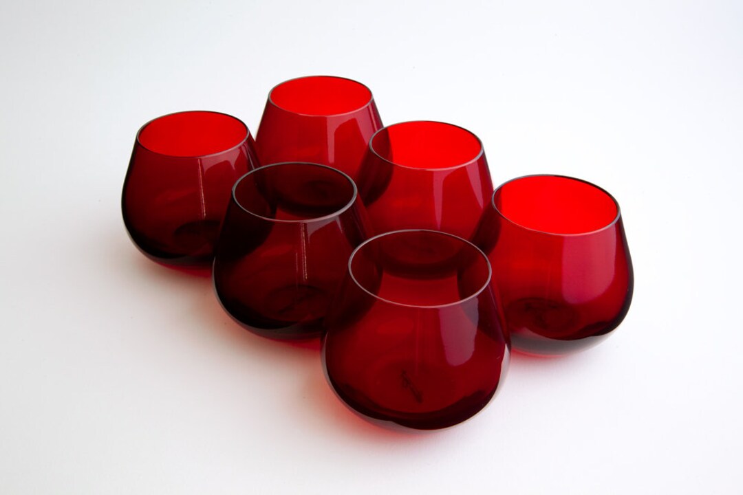 Six (6) Red Official Organoleptic Olive Oil Tasting Cups Glasses - Etsy