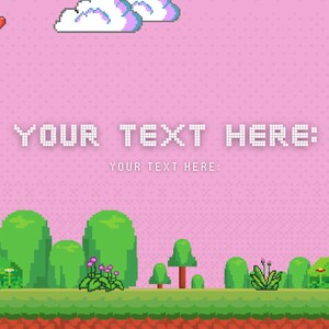 Girly Pink Kawaii Video Game Youtube Banner - Etsy