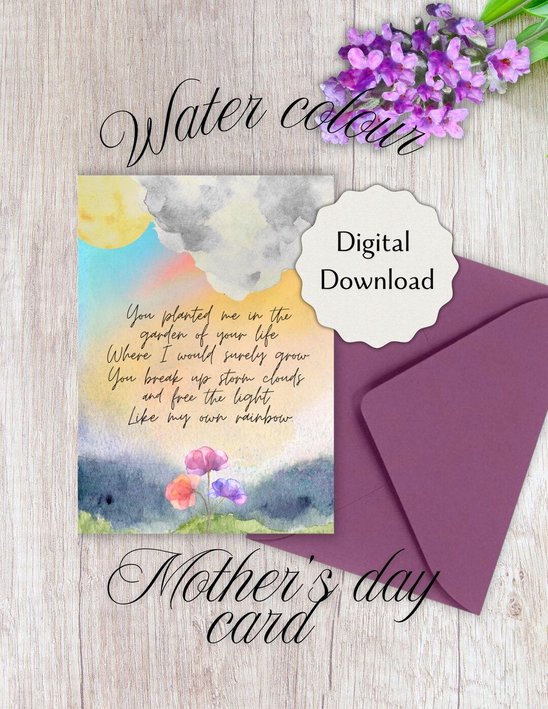 Mothers Day Poem Card - Etsy