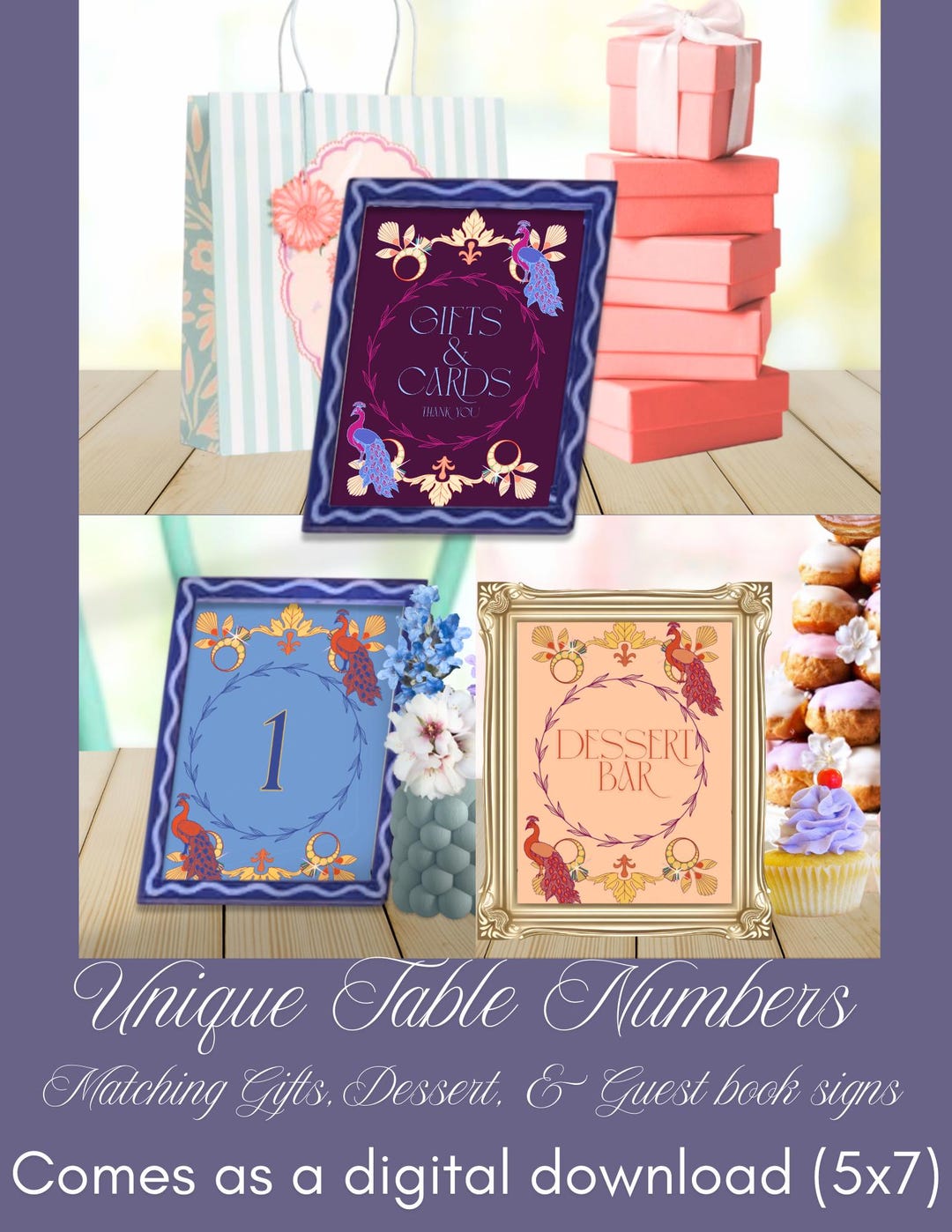 Table Numbers & Table Labels Digital Download - Etsy