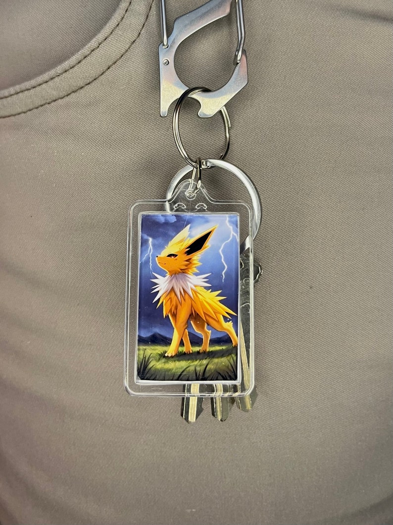 Pokemon Eeveelution Keychain Jolteon - Etsy