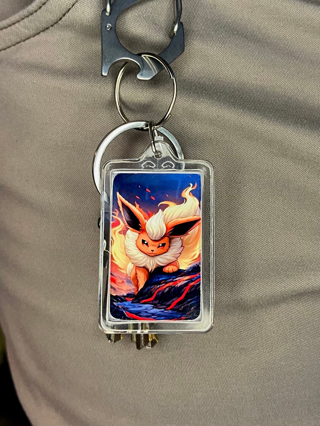 Pokemon Eeveelution Keychain Flareon - Etsy