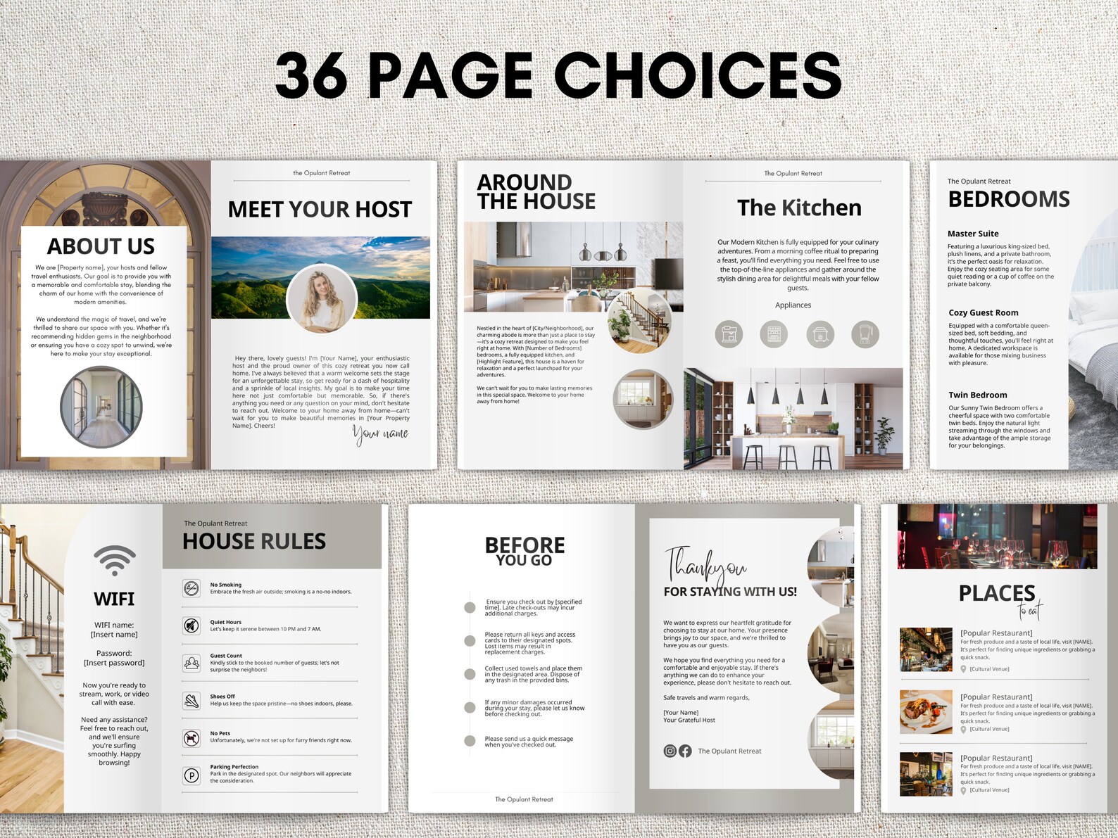 Airbnb Welcome Book Template, STR Manual, Host Guidebook Template ...