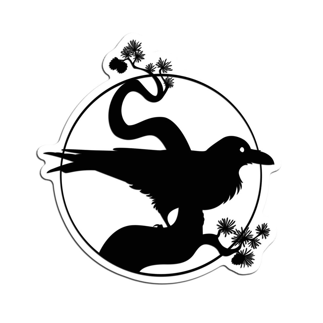 Raven Vinyl Sticker (clear Background) - Etsy