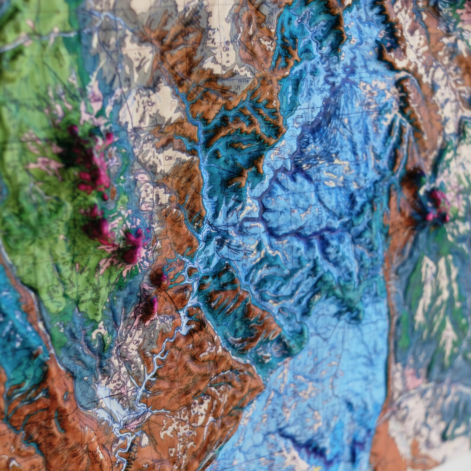 1980 Utah Map | REAL 3D Raised Relief - Etsy