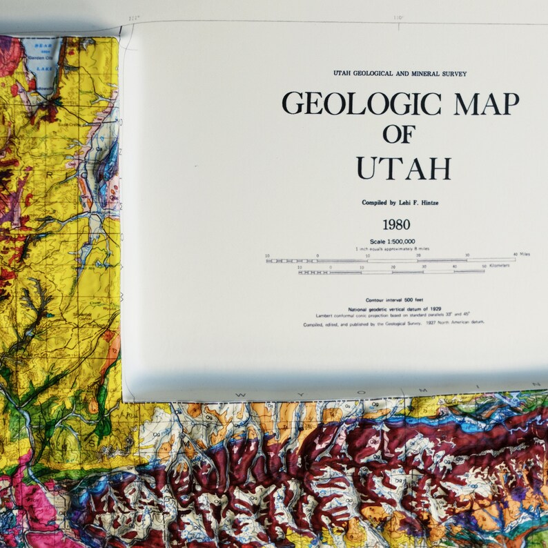 1980 Utah Map | REAL 3D Raised Relief - Etsy