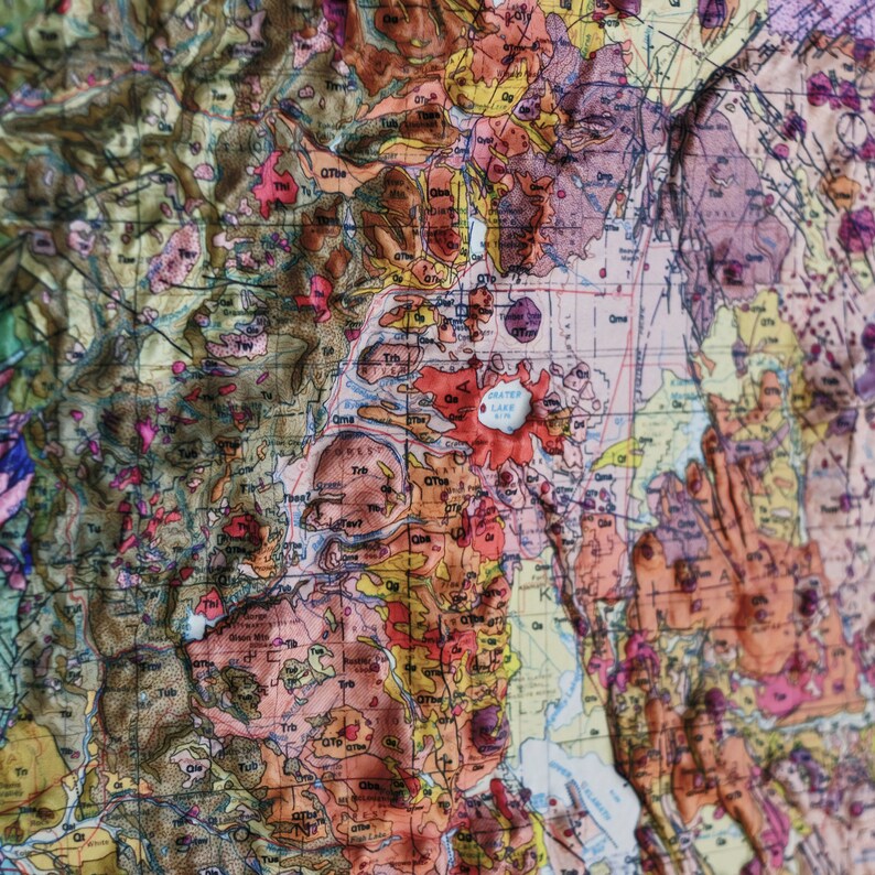 1991 Oregon Map | REAL 3D Raised Relief - Etsy