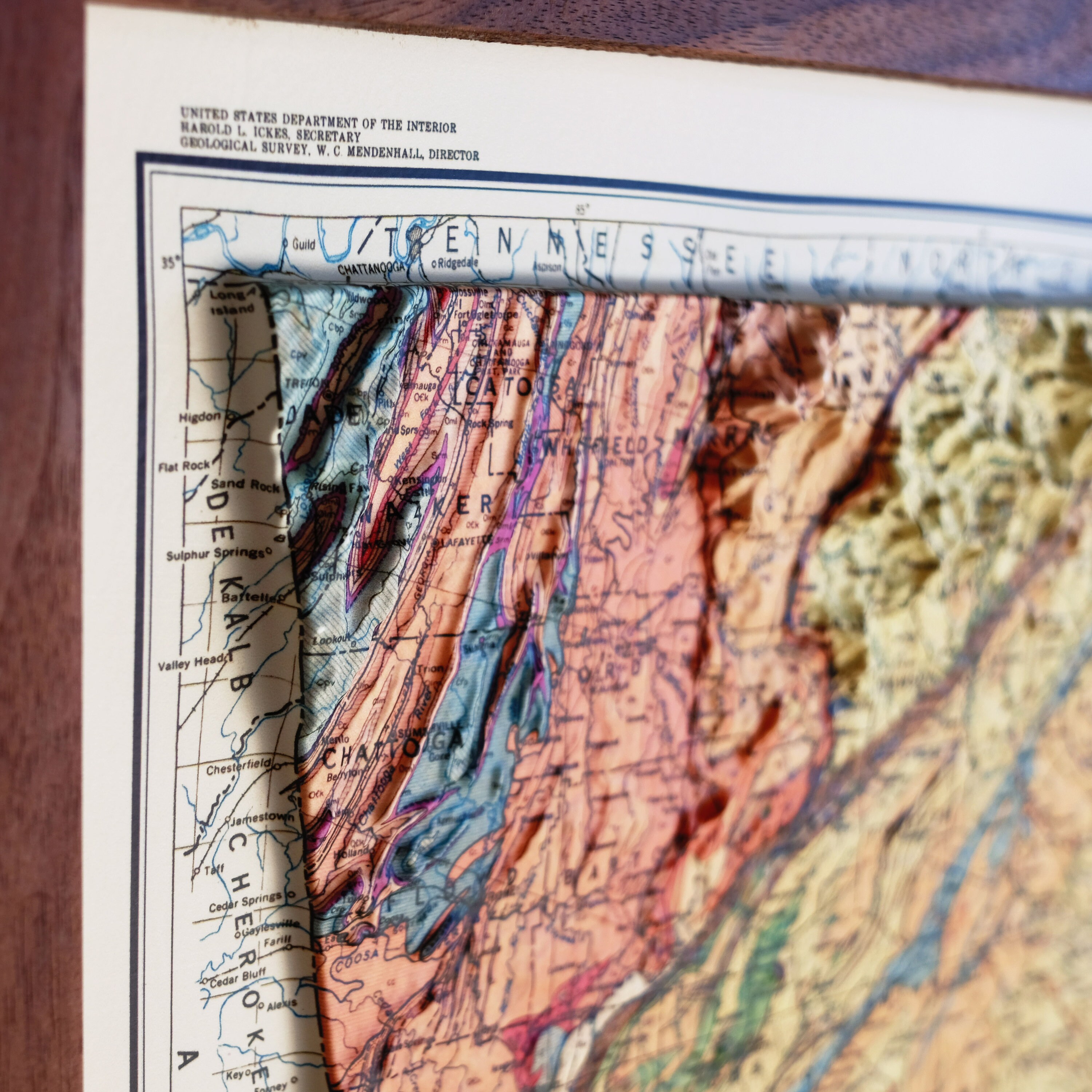 3D Raised Relief Map of Georgia - Etsy