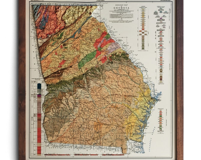 3D Raised Relief Map of Georgia - Etsy
