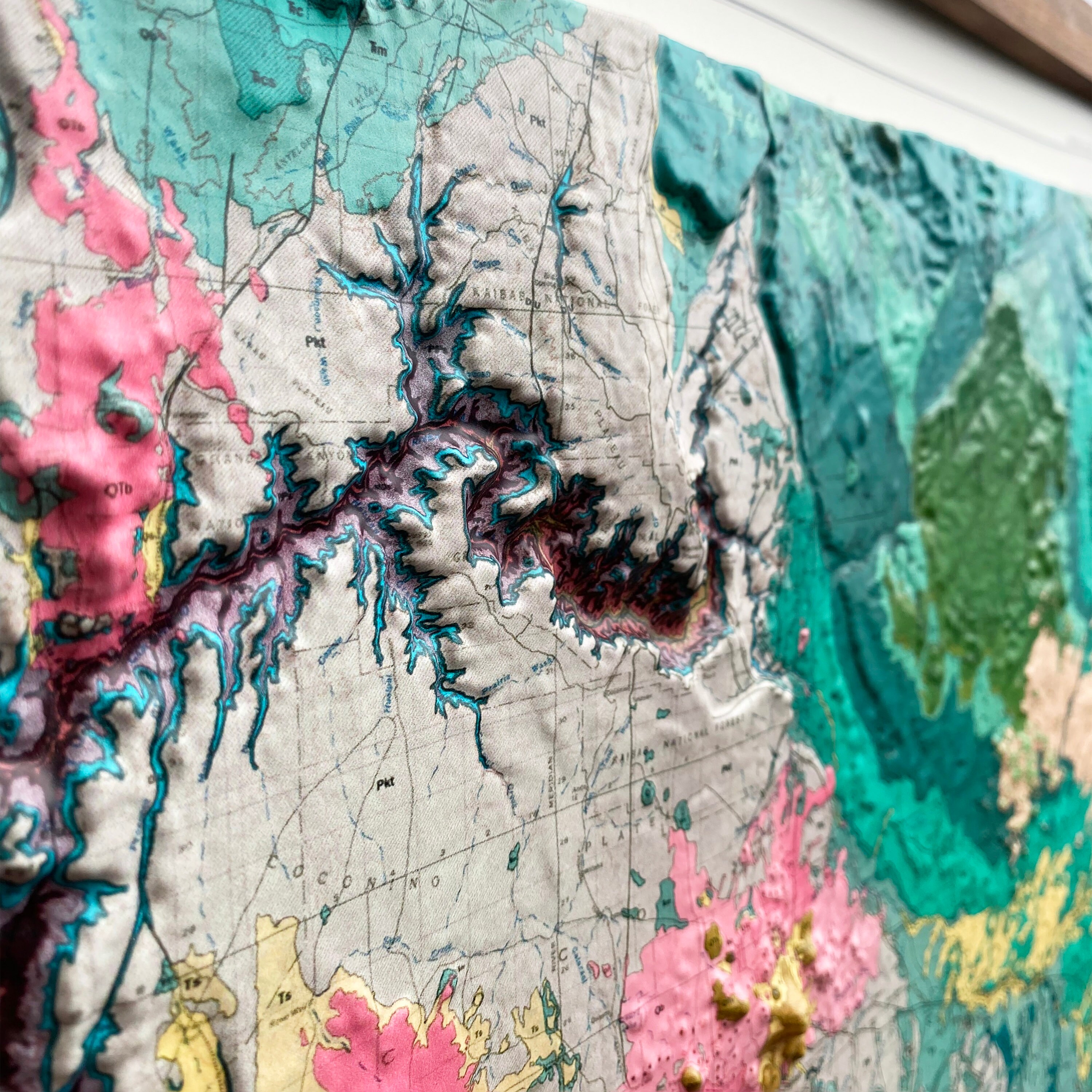 3D Raised Relief Map of Arizona - Etsy
