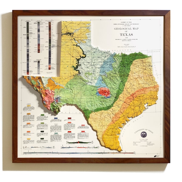 3d Topography Map Texas - Etsy
