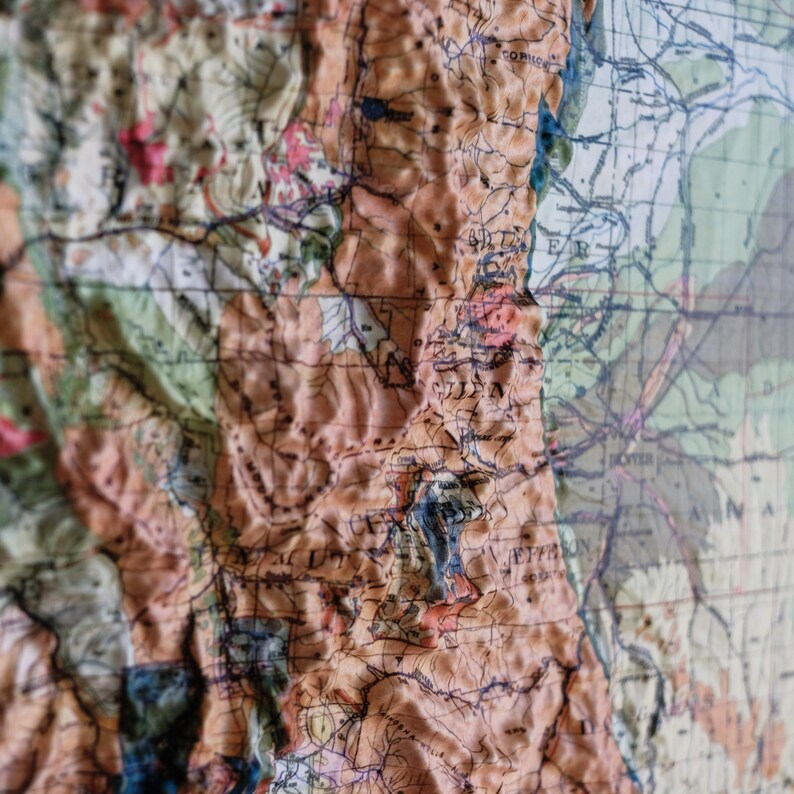3D Raised Relief Map of Colorado - Etsy