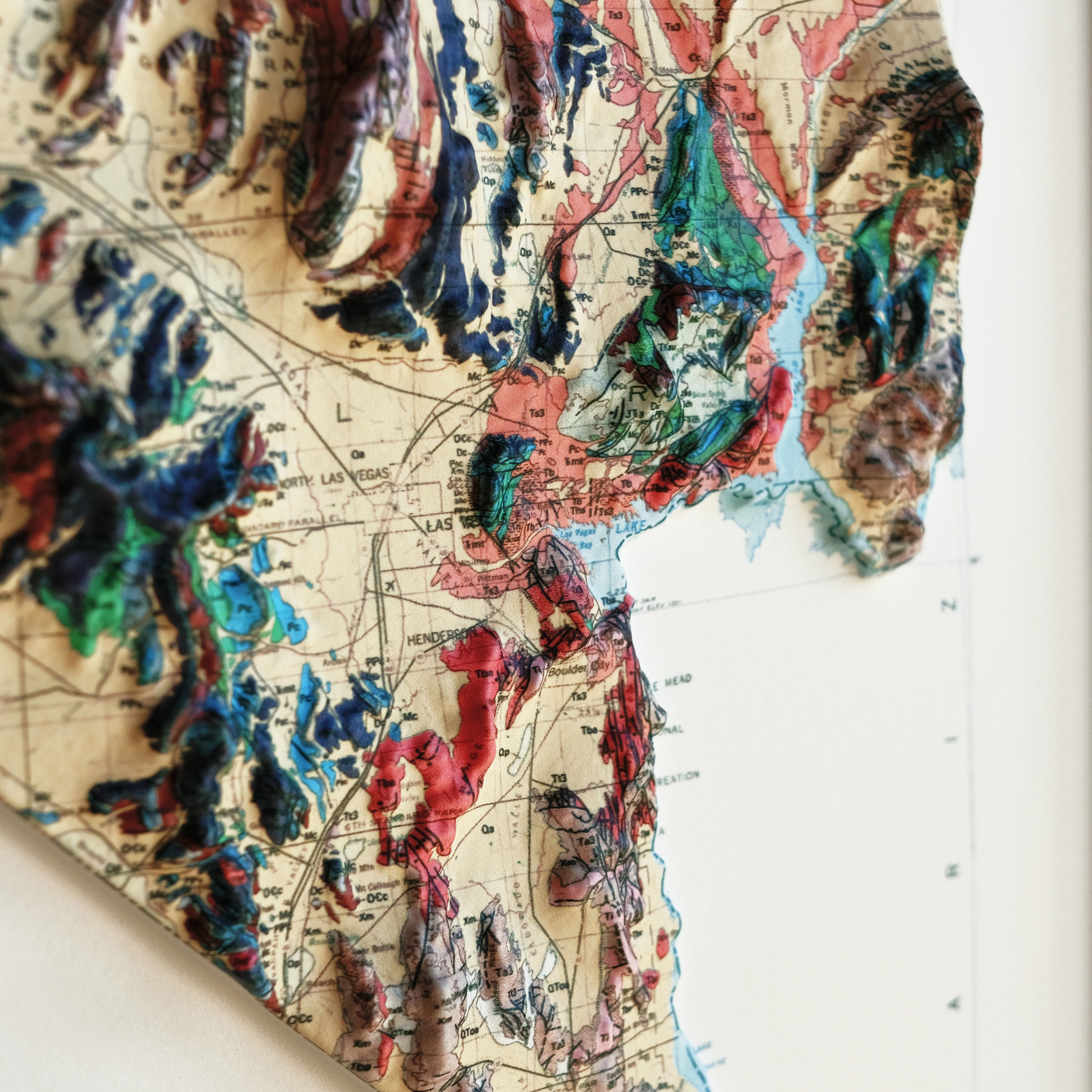 1978 Nevada Map | REAL 3D Raised Relief - Etsy