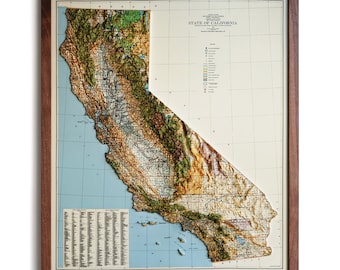 3D Raised Relief Map of Colorado - Etsy