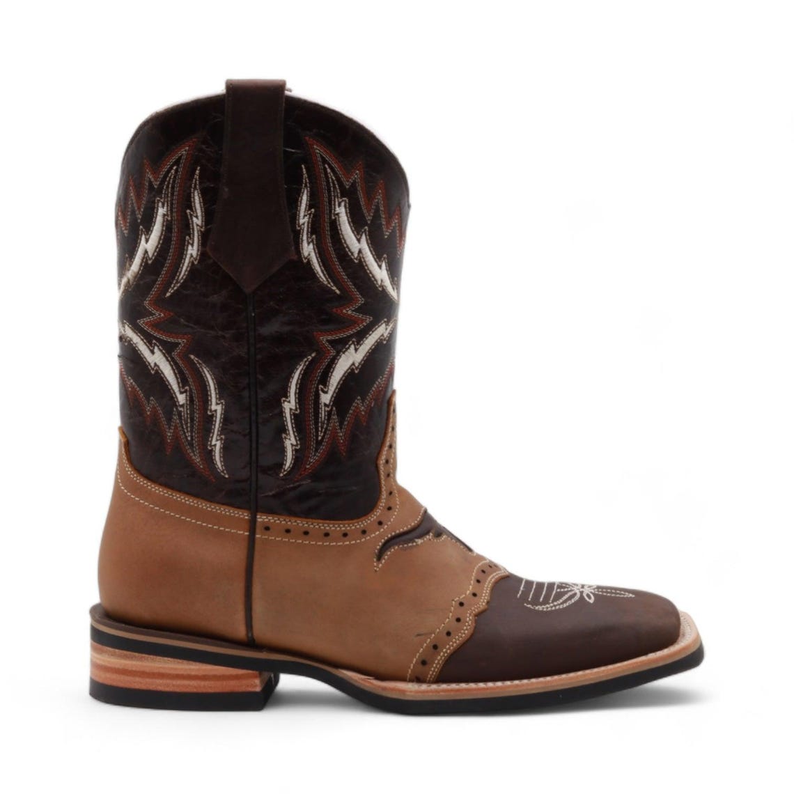 Longhorn Men's Brown Leather Boots - Etsy