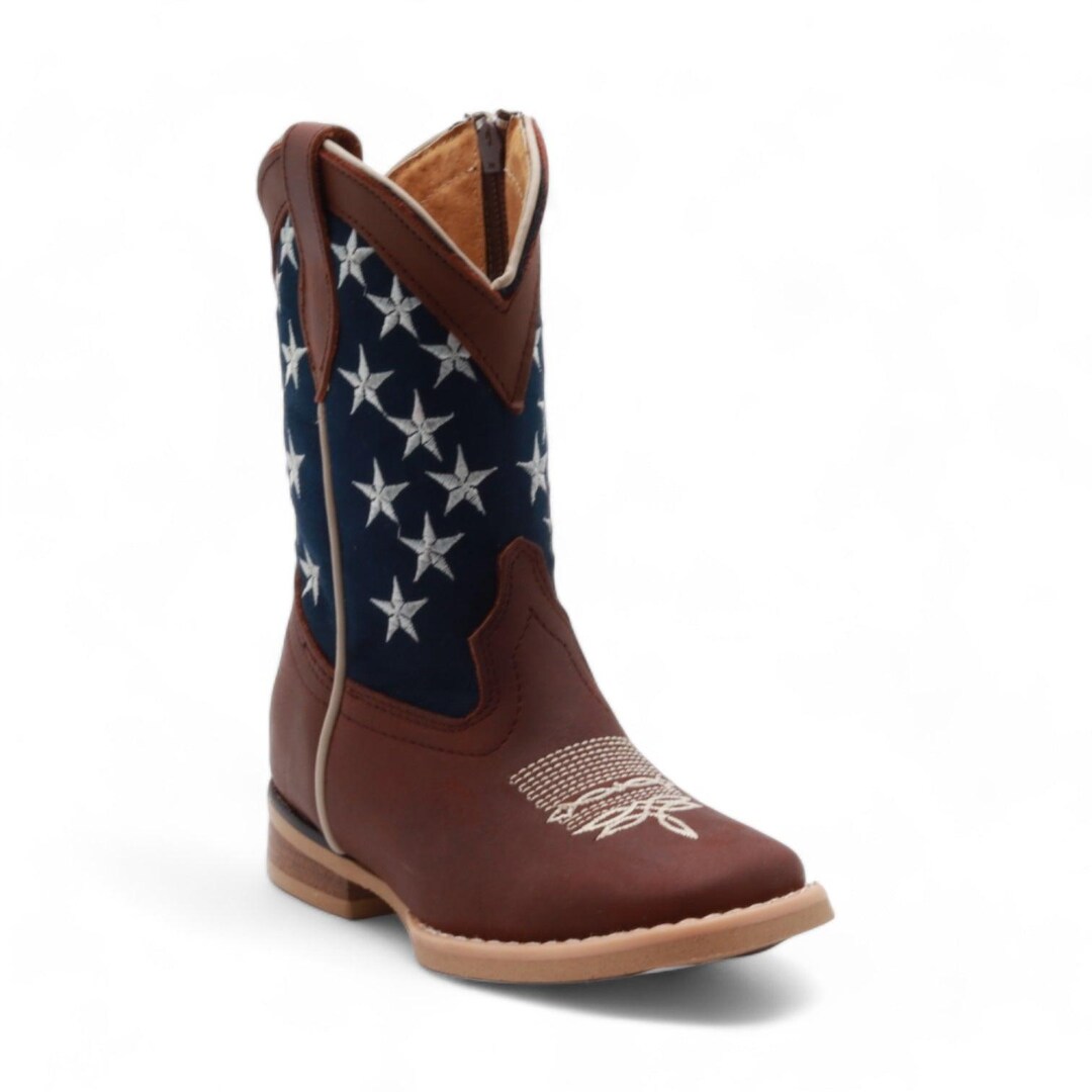 Carson Kids Brown Leather Boots - Etsy