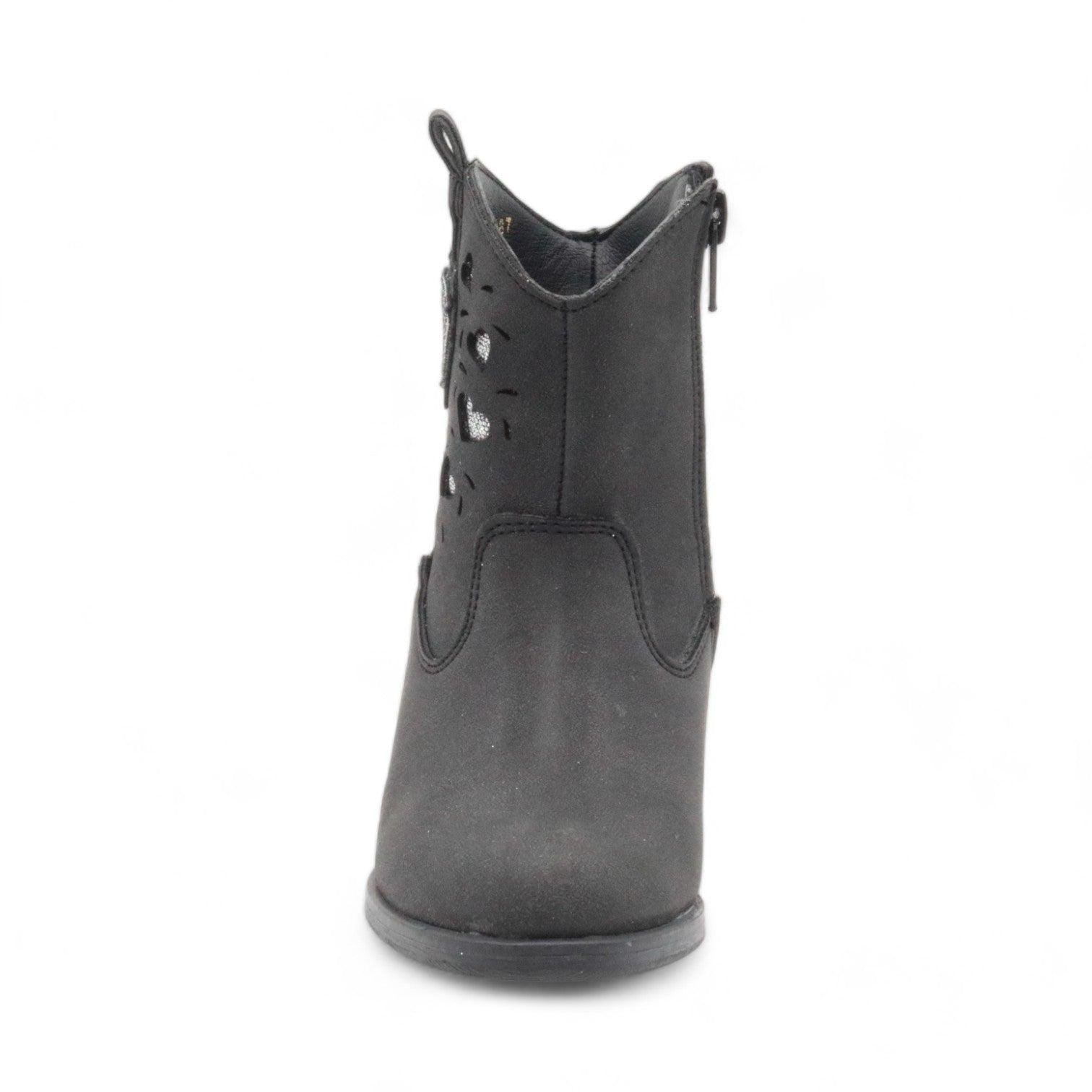 Ashley Girl's Black Faux Leather Boots - Etsy