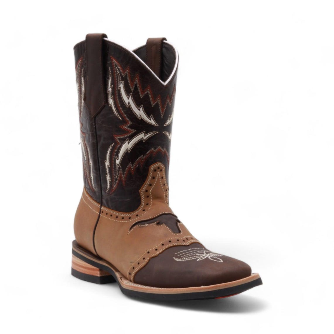 Longhorn Men's Brown Leather Boots - Etsy