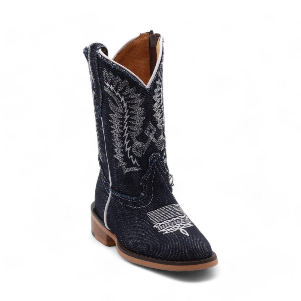 Sadie Kids Denim Leather Boots - Etsy