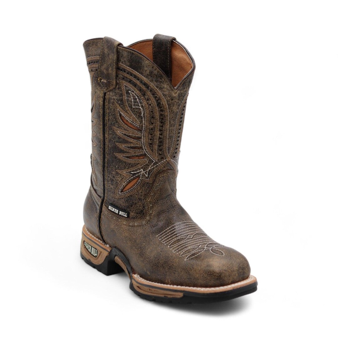 Austin Men's Chocolate Brown Leather Boots - Etsy