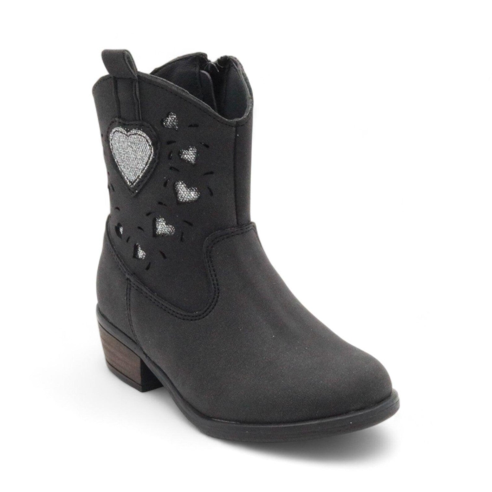 Ashley Girl's Black Faux Leather Boots - Etsy