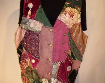 Crazy quilt jacket | Etsy