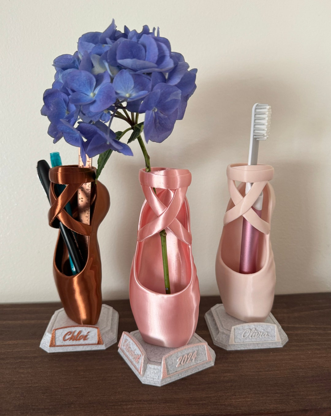 3D Printed Ballet Pointe Shoe: Personalized Recital Gift, Pen, Brush or ...