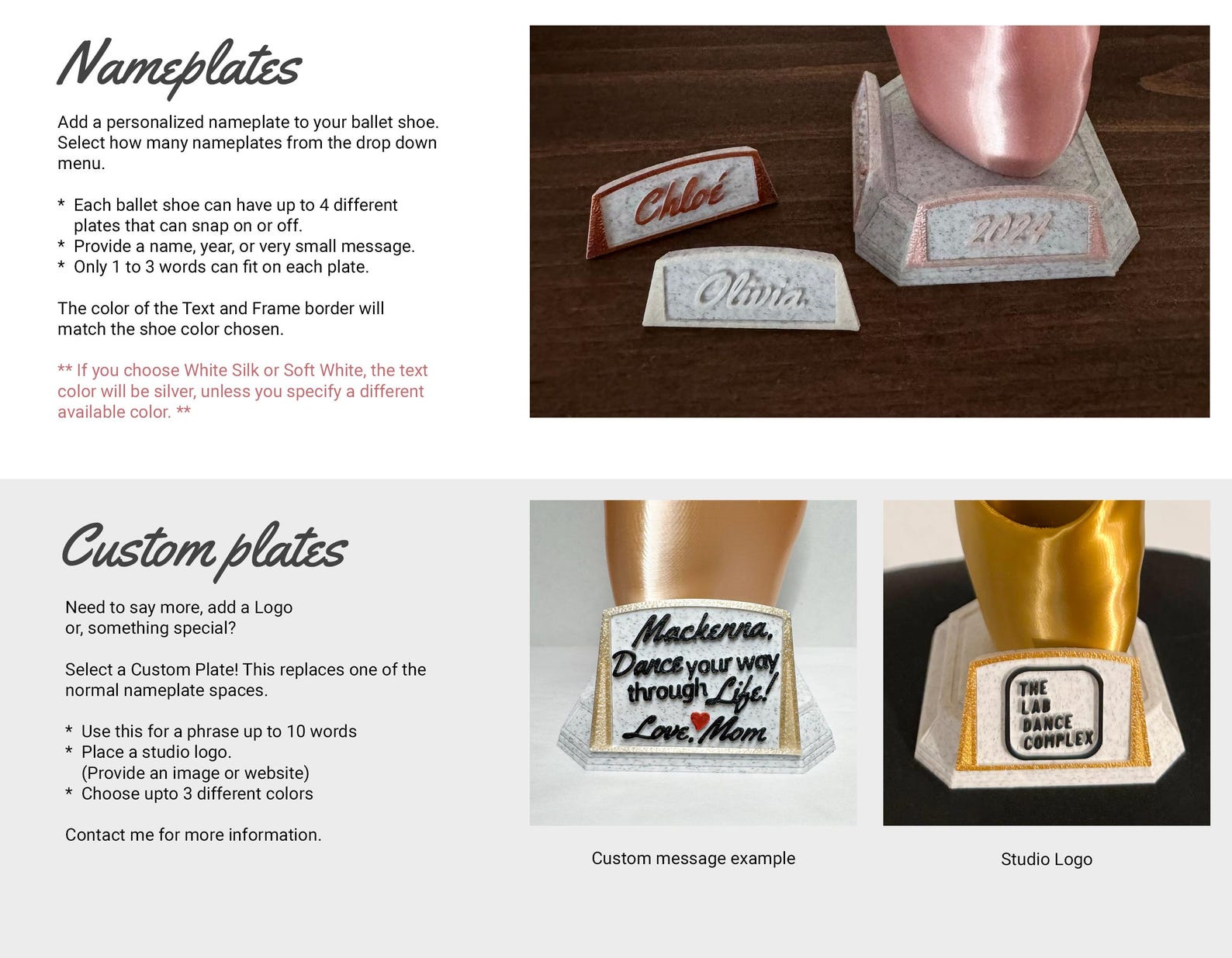 3D Printed Tap Shoe: Personalized Recital Gift, Pen, Brush or Flower ...