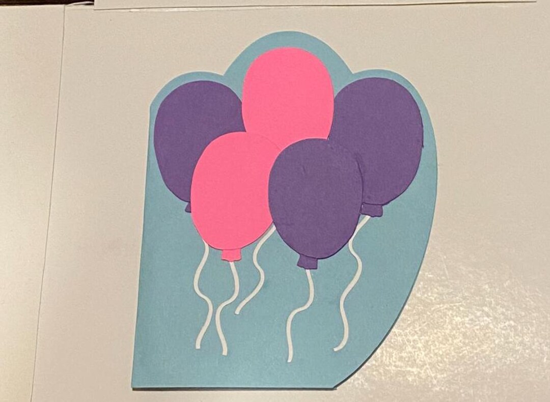 Balloon Birthday Card - Etsy