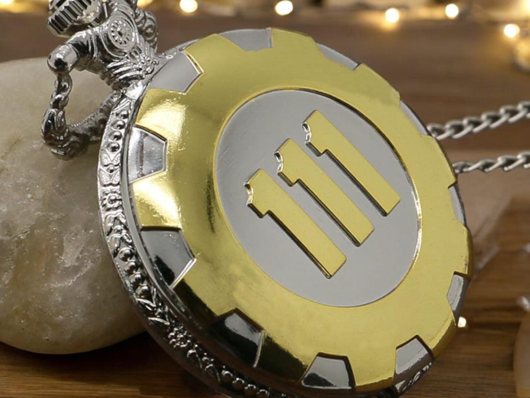 Vault Boy Silver Gold Pocket Watch, Cosplay Item, Halloween Accessory ...
