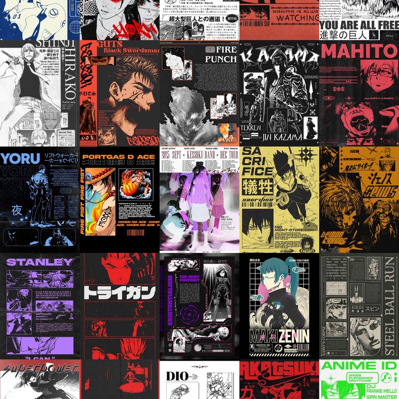 Anime Wall Collage - Etsy
