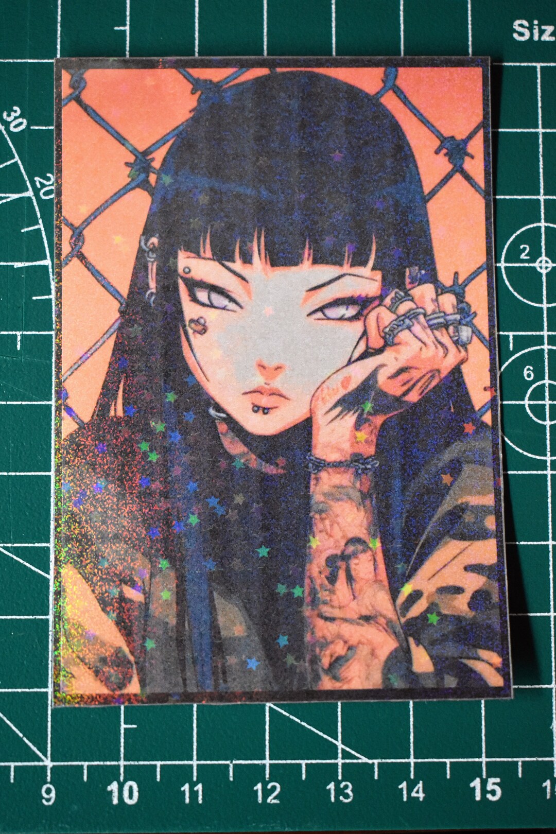 Hinata Hyuga Goth Style Holographic Sticker - Etsy