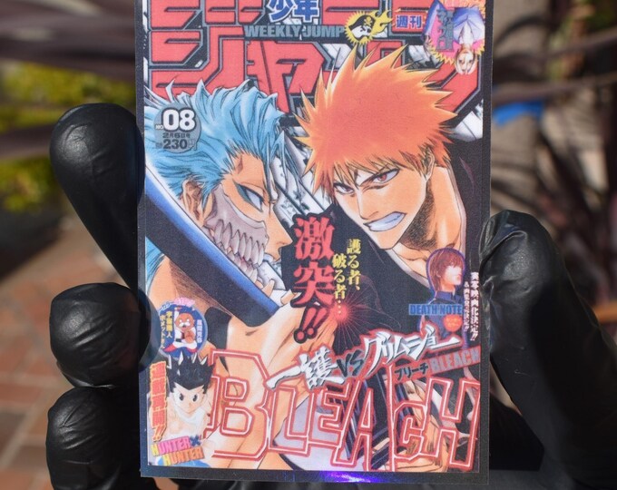 Ichigo and Grimmjow 'magazine Cover' Holographic Anime Sticker - Bleach ...