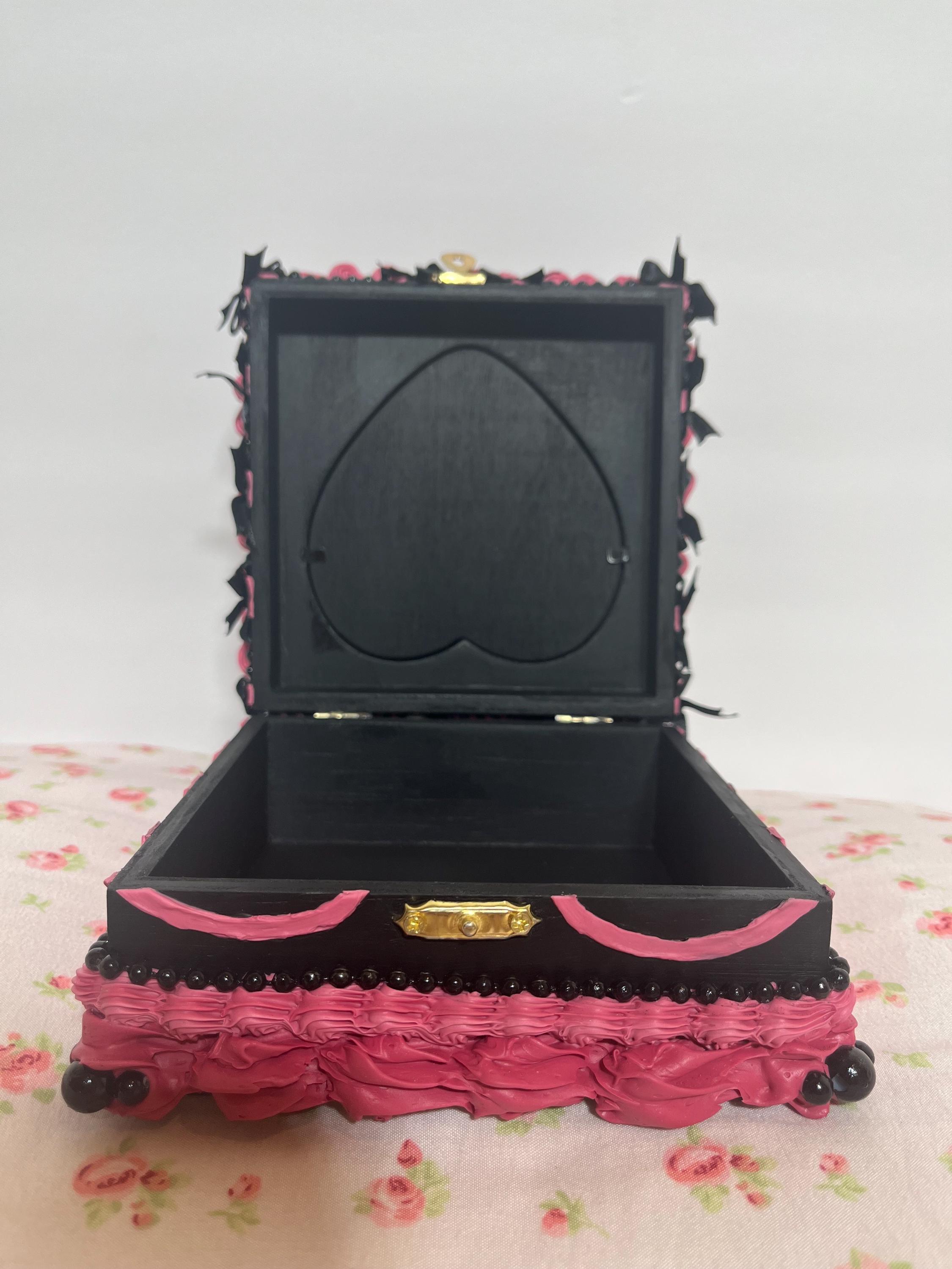 Cute Alternative Goth Cherry Cake Jewlery Box With Picture Frame Gift ...