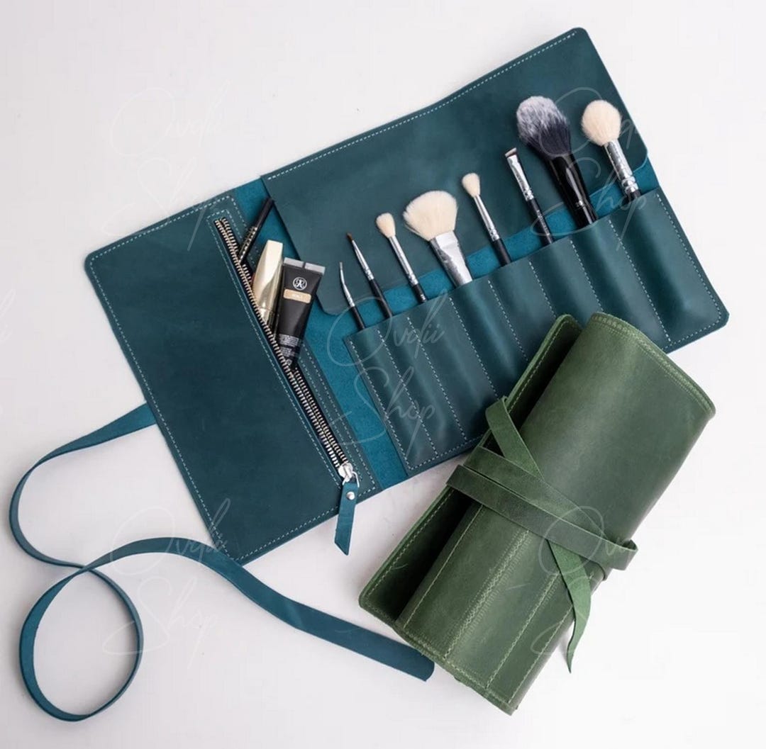 Customized Leather Artist Roll, Artist Tool Roll, Travel Pen Case ...