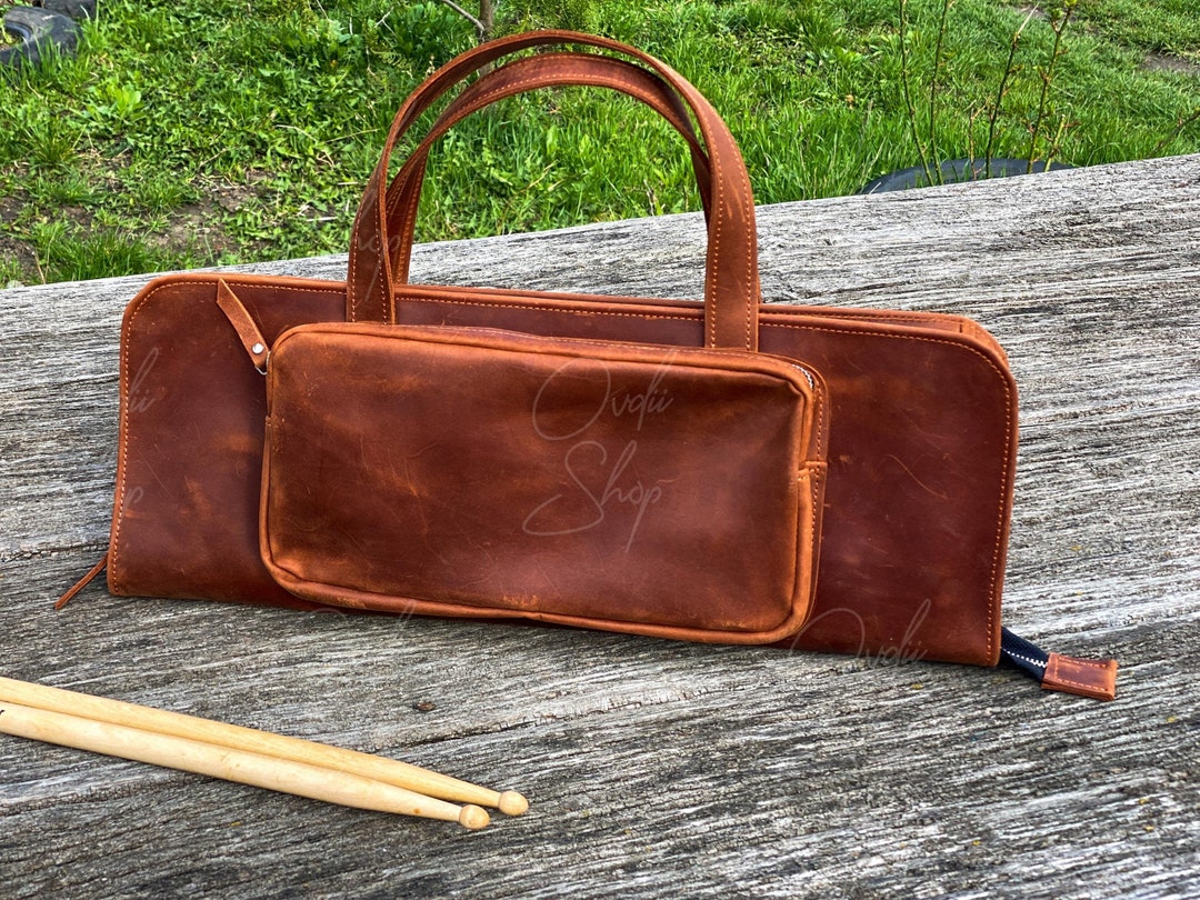 Custom Drum Stick Case, Drummer Accessories, Leather Drumstick Bag ...
