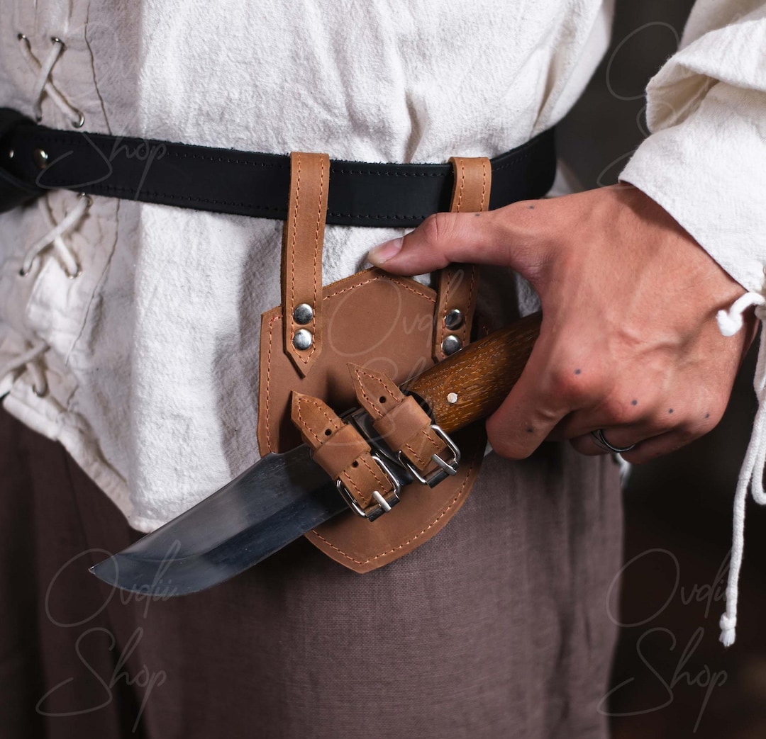 Sword Frog Wide, Sword Belt Frog, Leather Dagger Frog, Dagger Larp ...