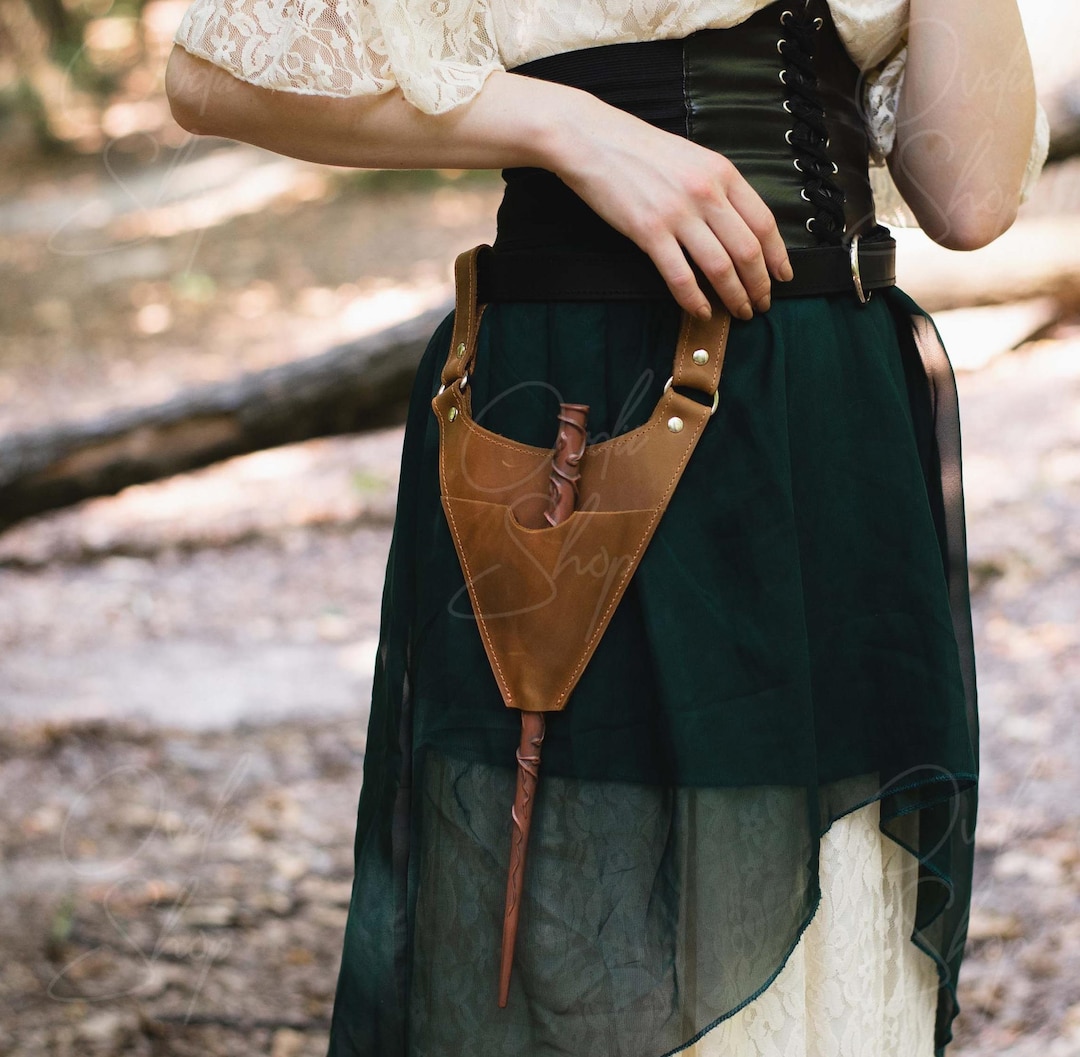 Custom Wand Holster, Wand Belt Holder, Leather Wand Holder, Wand Holder ...