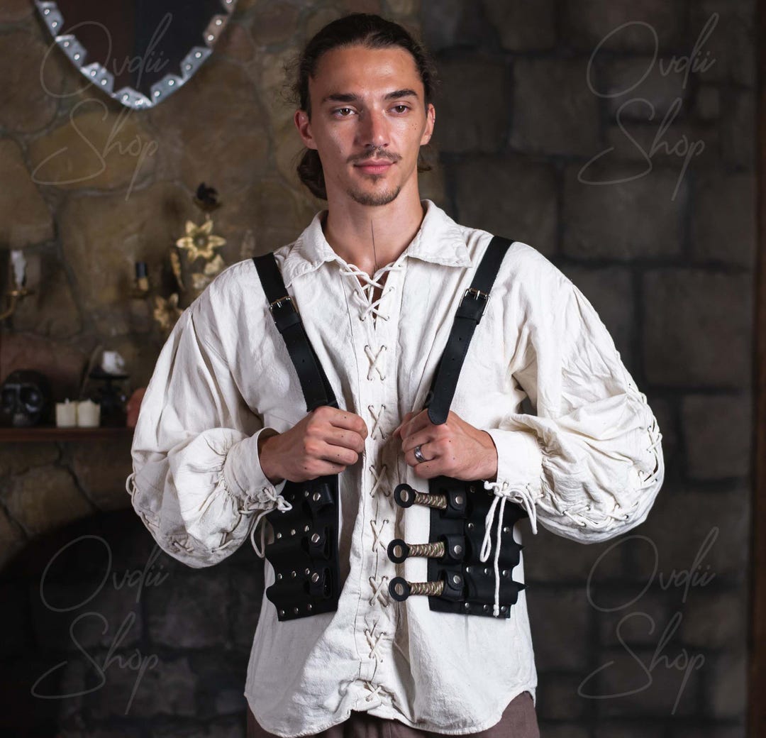 Throwing Knife Holder, Leather Knife Harness, Larp Throwing Knives ...