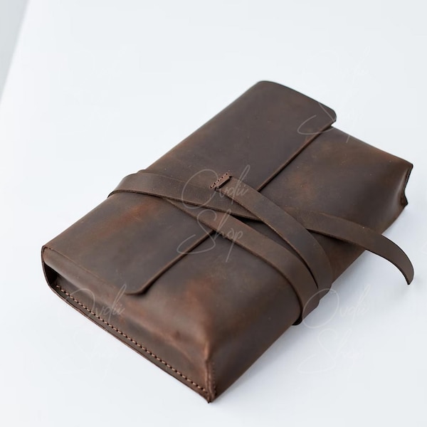 Leather Book Cover - Etsy