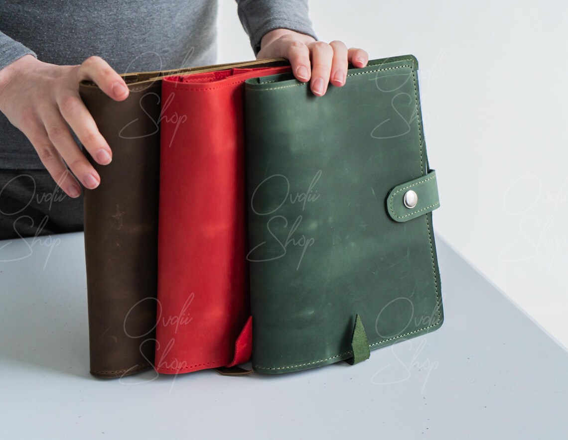 Leather Notebook Cover Personalized, Leather Binder Engraveable, 3 Ring ...